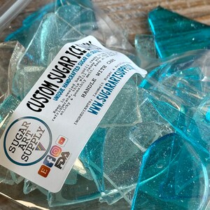 Edible Sugar Ice Shards for Frozen Dragon Cakes Cupcakes and Sweets 12 ...