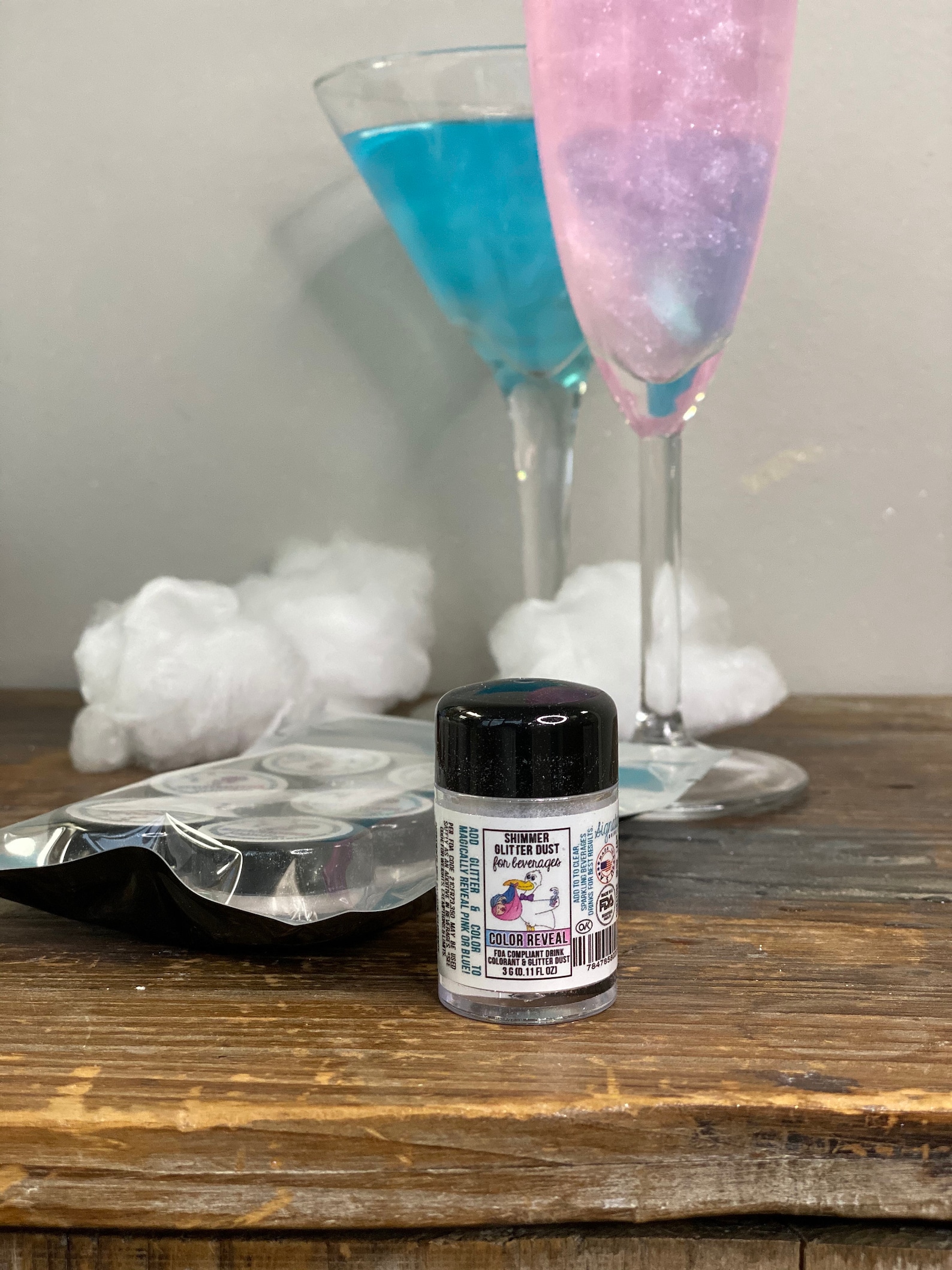 Gender Reveal Glitter Dust™ Drink Pearl Luster Magically | Etsy