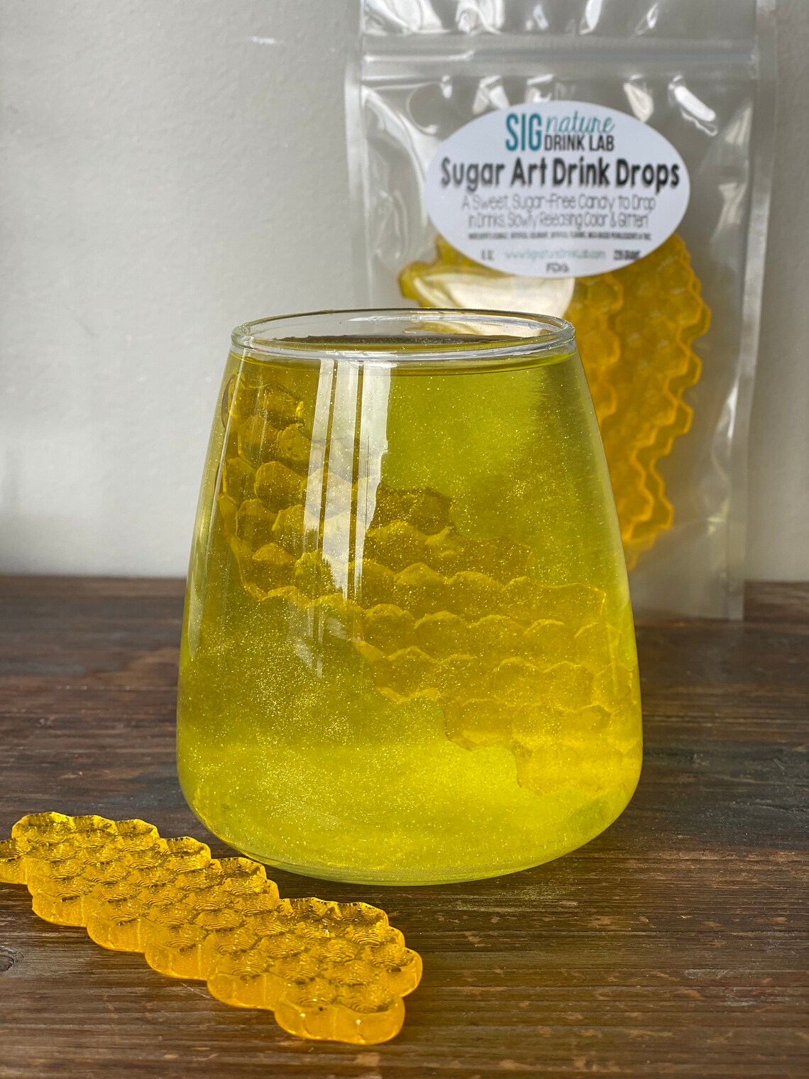 Honey Comb Sugar Art Drops™ Hard Candy Adds Fun to Drinks - Etsy