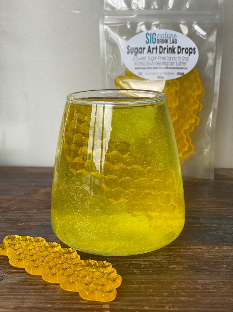 Honey Comb Sugar Art Drops™ Hard Candy Adds Fun to Drinks - Etsy