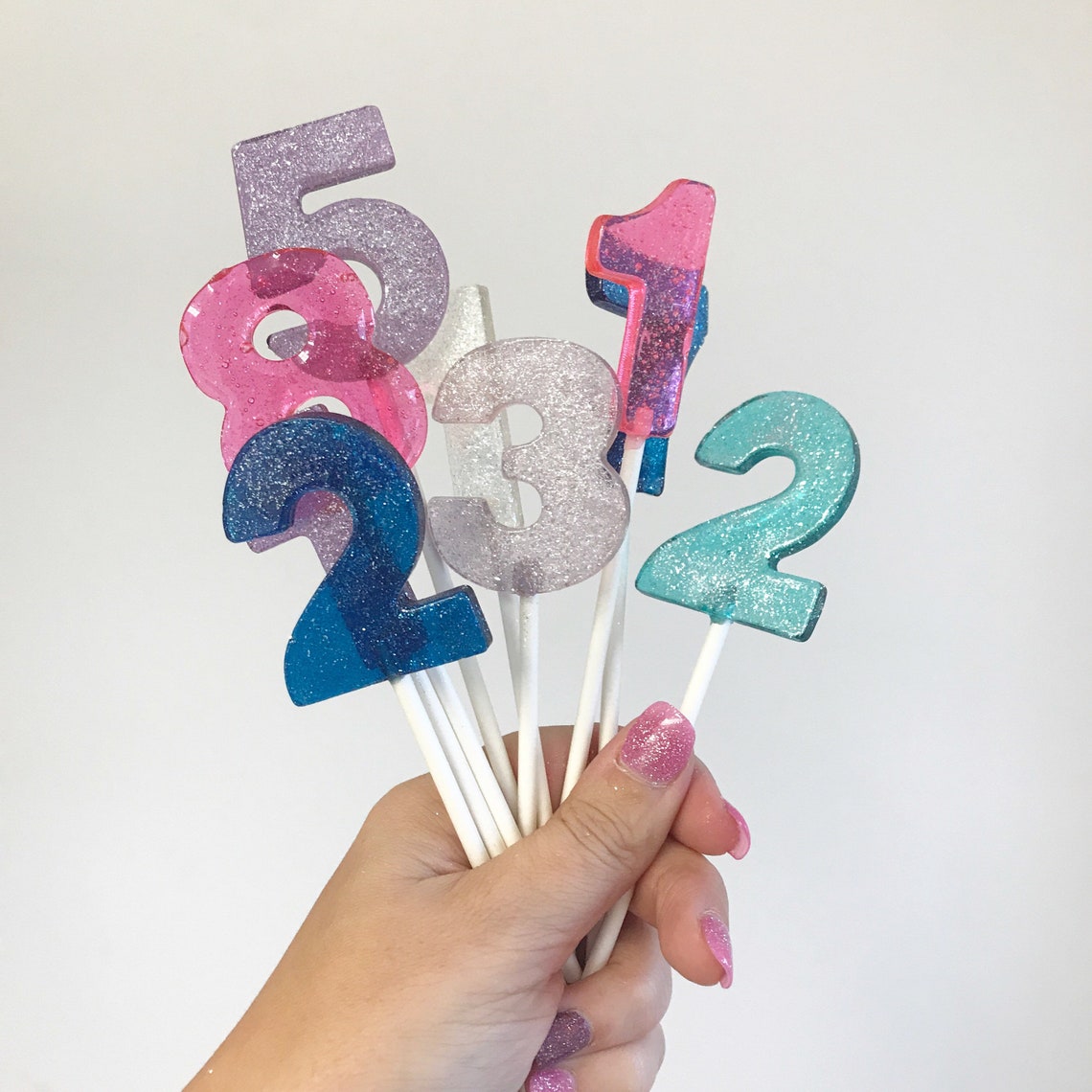 Hard Candy Number Lollipop Cake Cupcake Topper Part Favors - Etsy