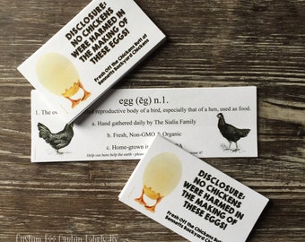 Chicken Carton Labels - Etsy