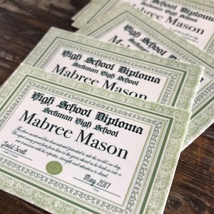 Custom Graduation Diploma Edible Image Wafer Paper Certificates for ...