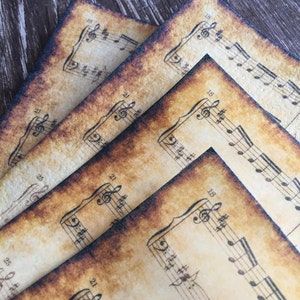 Vintage Aged Edible Music Sheet Images Scales Notes Printed on Wafer ...
