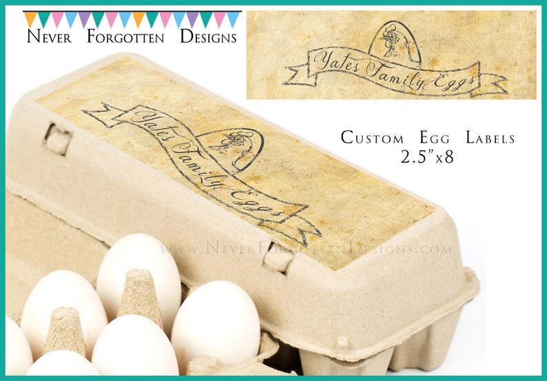 Custom Egg Carton Labels Customized Label Perfect for Chicken - Etsy