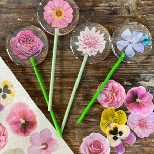 35 Individual Edible Flowers Leaves YOU CUT OUT on Edible Wafer Paper ...