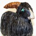 Whimsical Paper Mache Clay Ram Sculpture Sam the Ram Christmas Goat - Etsy