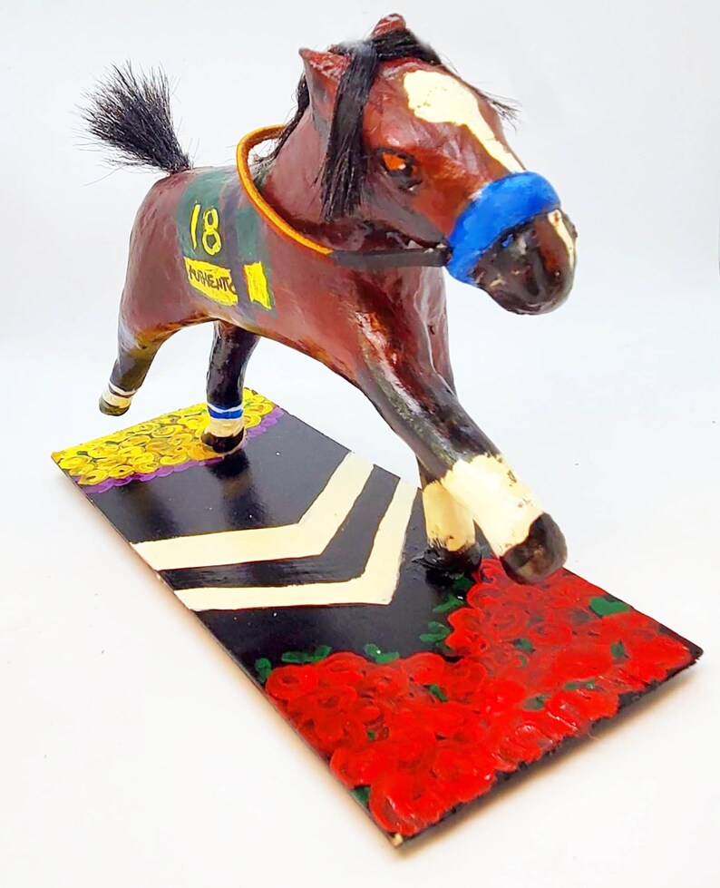 Authentic Win the Kentucky Derby 2020 Paper Mache Racehorse Sculpture ...