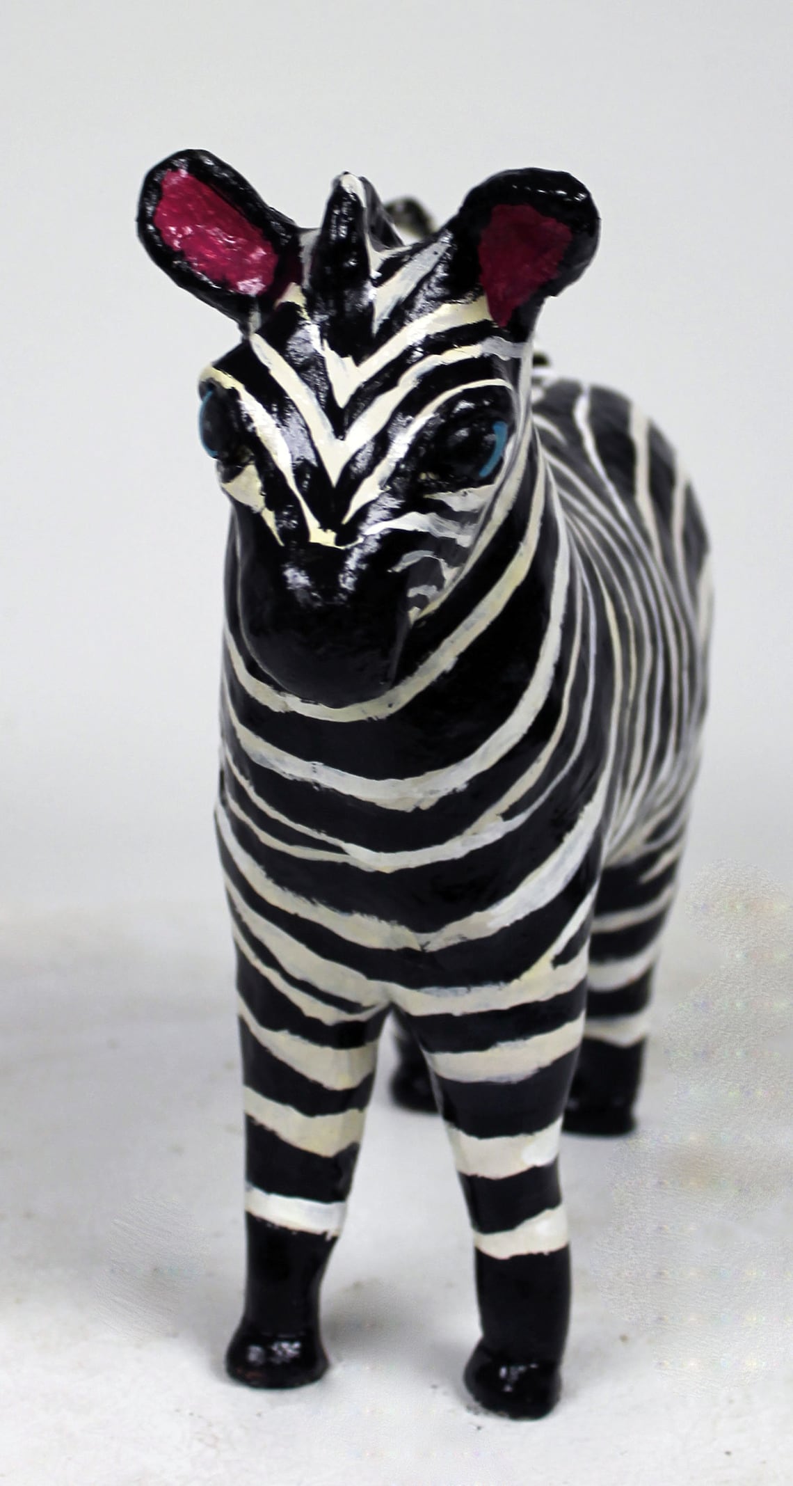 Paper Mache Clay Zebra Sculpture Zara | Etsy