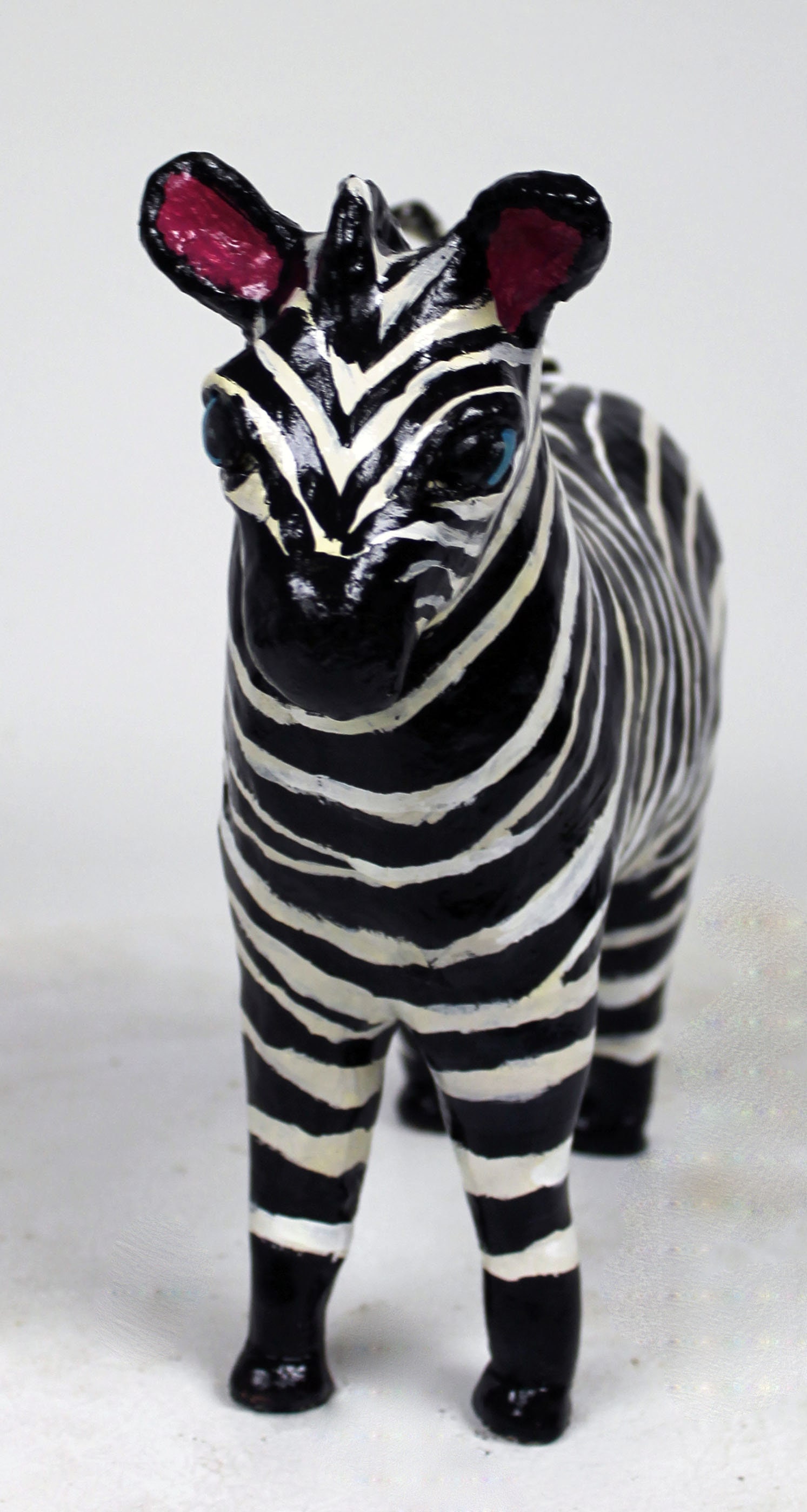 Paper Mache Clay Zebra Sculpture - Zara - Etsy