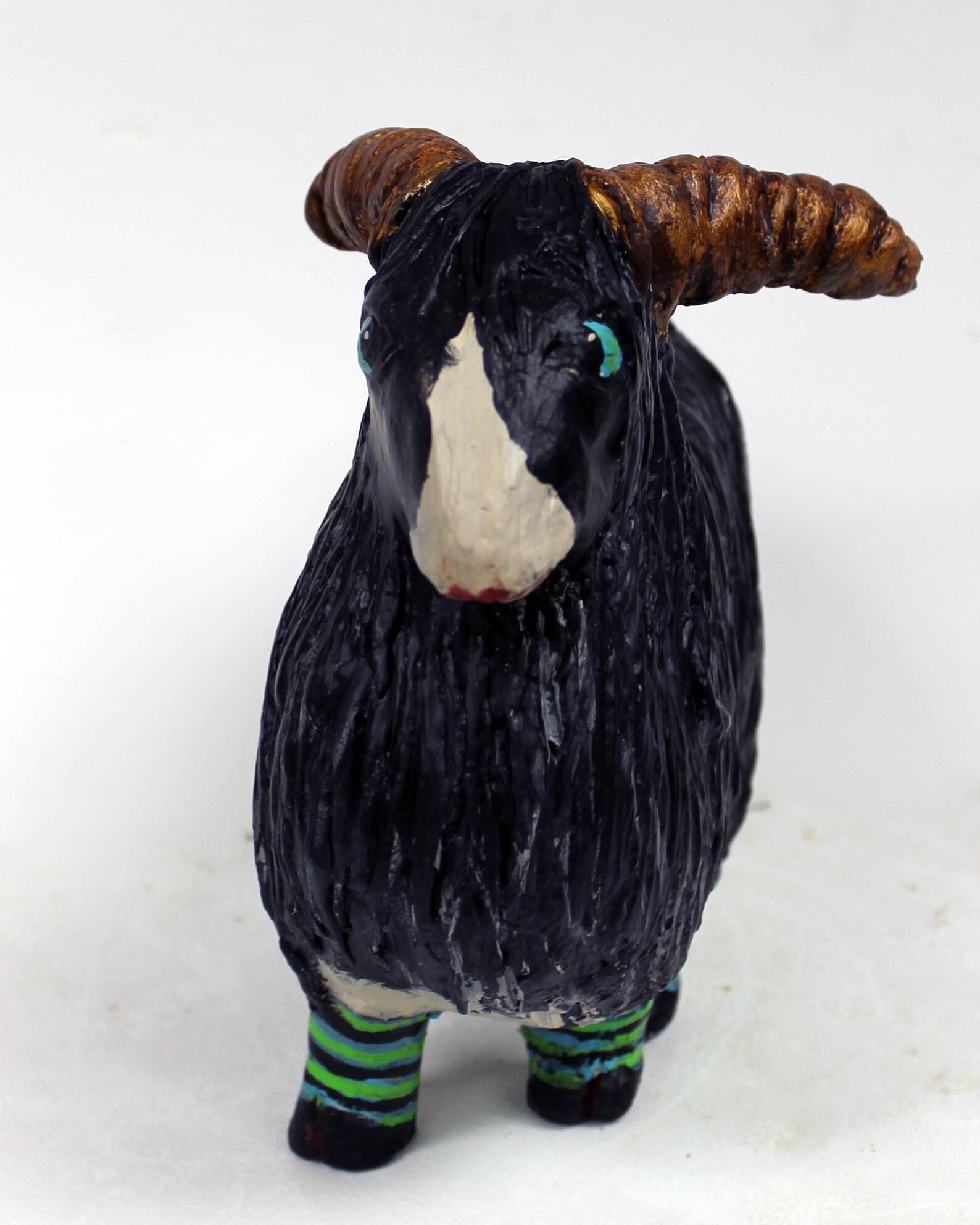 Whimsical Paper Mache Clay Ram Sculpture Sam the Ram - Etsy