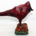 Paper Mache Clay Bird Sculpture -mr Cardinal - Etsy