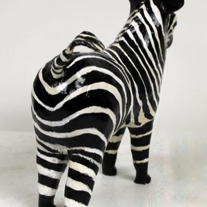 Paper Mache Clay Zebra Sculpture - Zara - Etsy