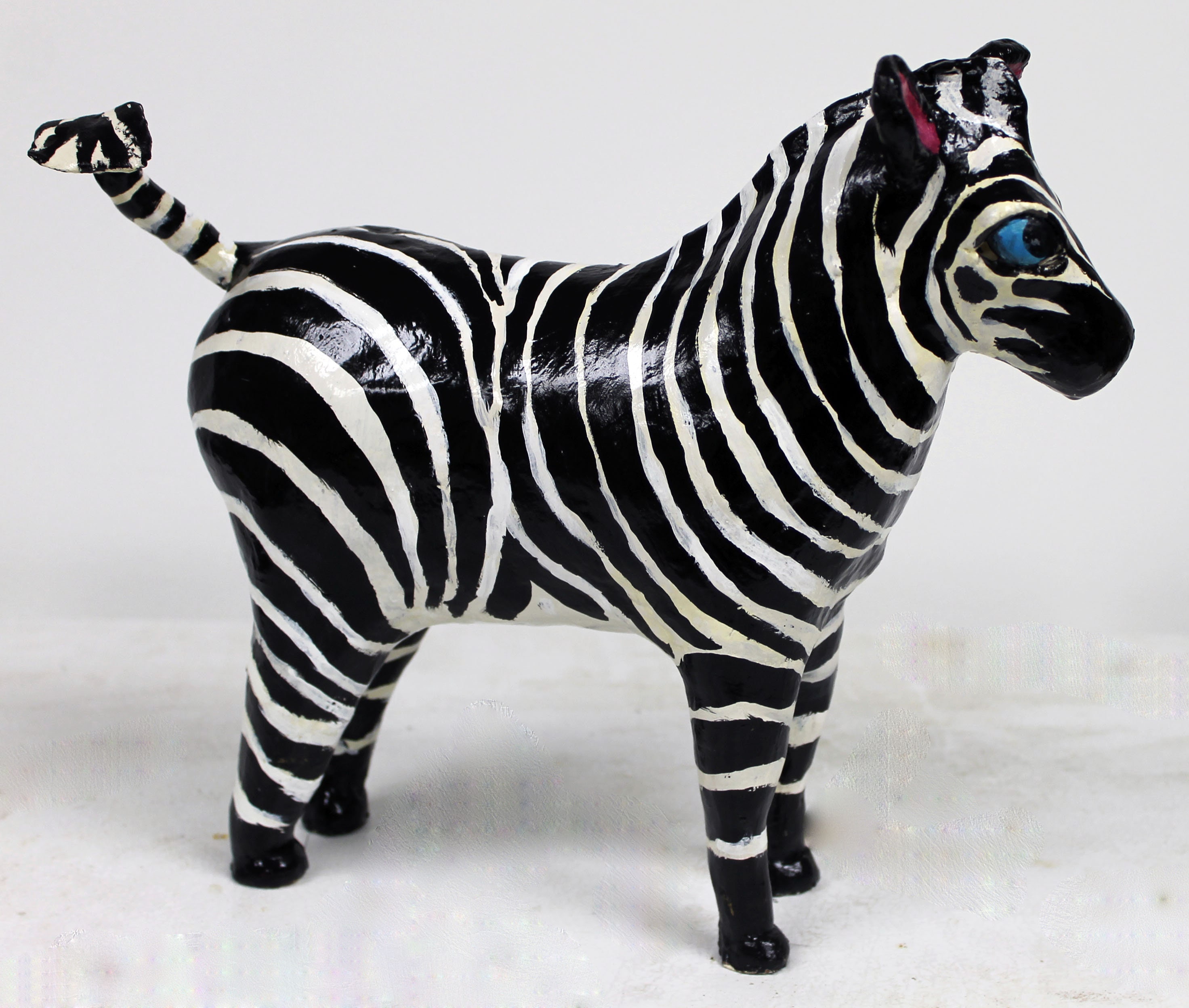 Paper Mache Clay Zebra Sculpture Zara - Etsy