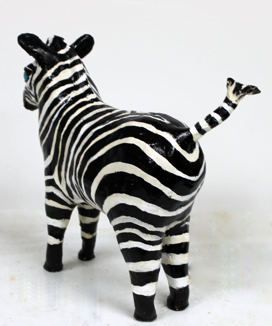 Paper Mache Clay Zebra Sculpture Zara | Etsy