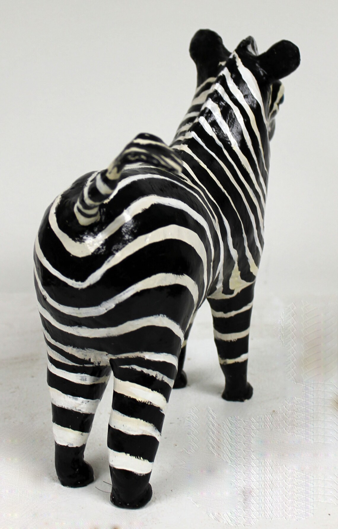 Paper Mache Clay Zebra Sculpture Zara | Etsy