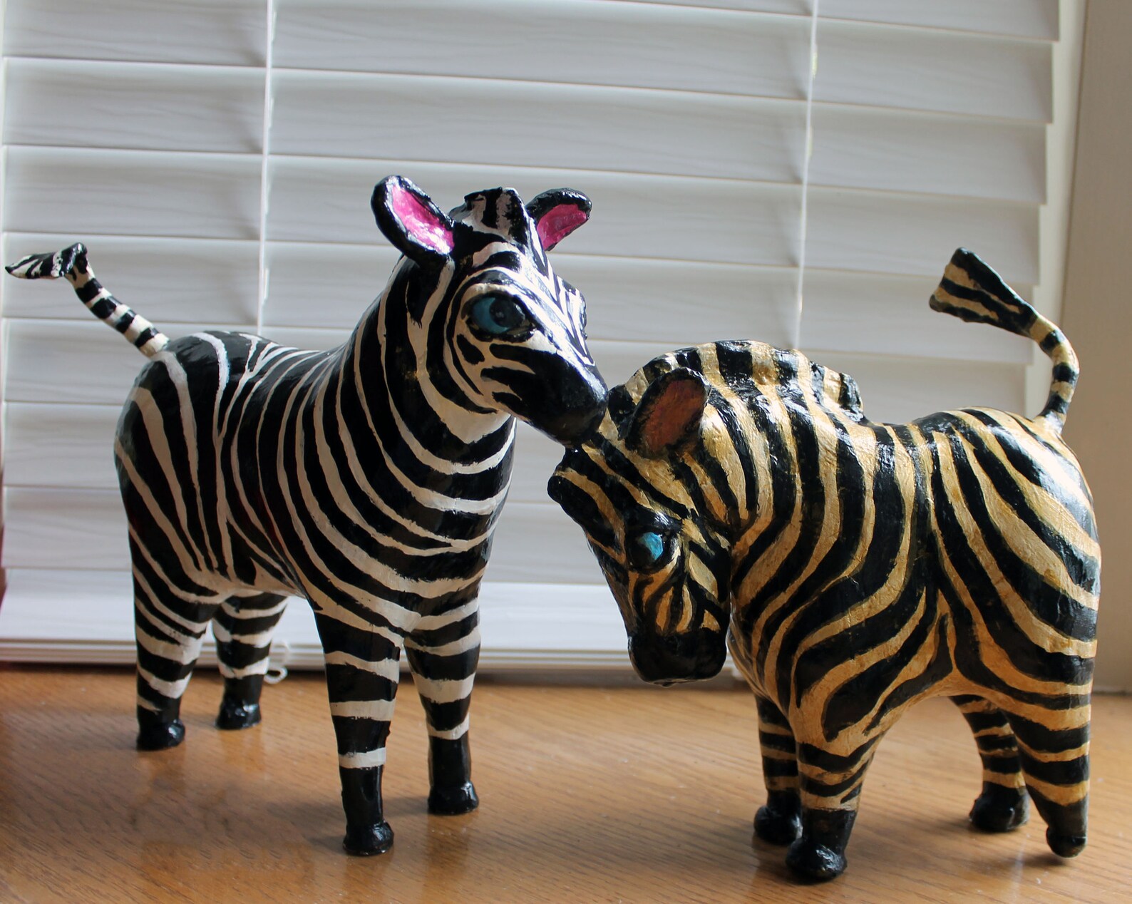 Paper Mache Clay Zebra Sculpture Zara - Etsy