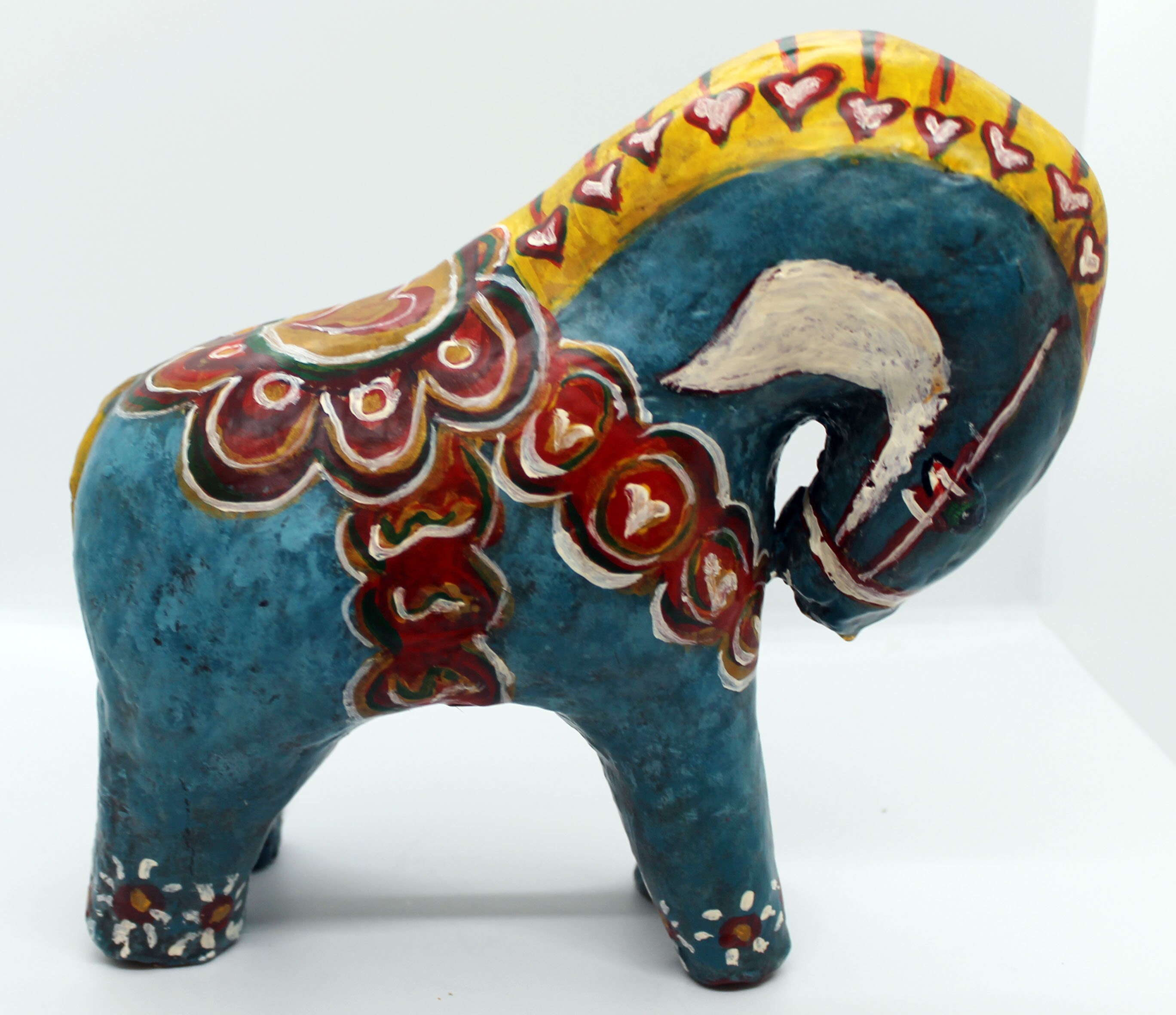 9 Inch Tall Paper Mache Clay Blue Swedish Dala Horse Sculpture - Etsy