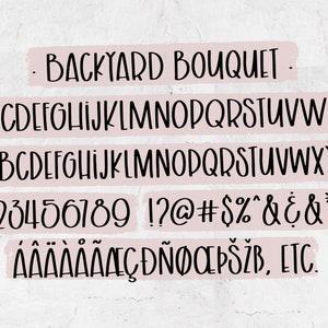 Font: Backyard Bouquet, a Capital Font - Etsy