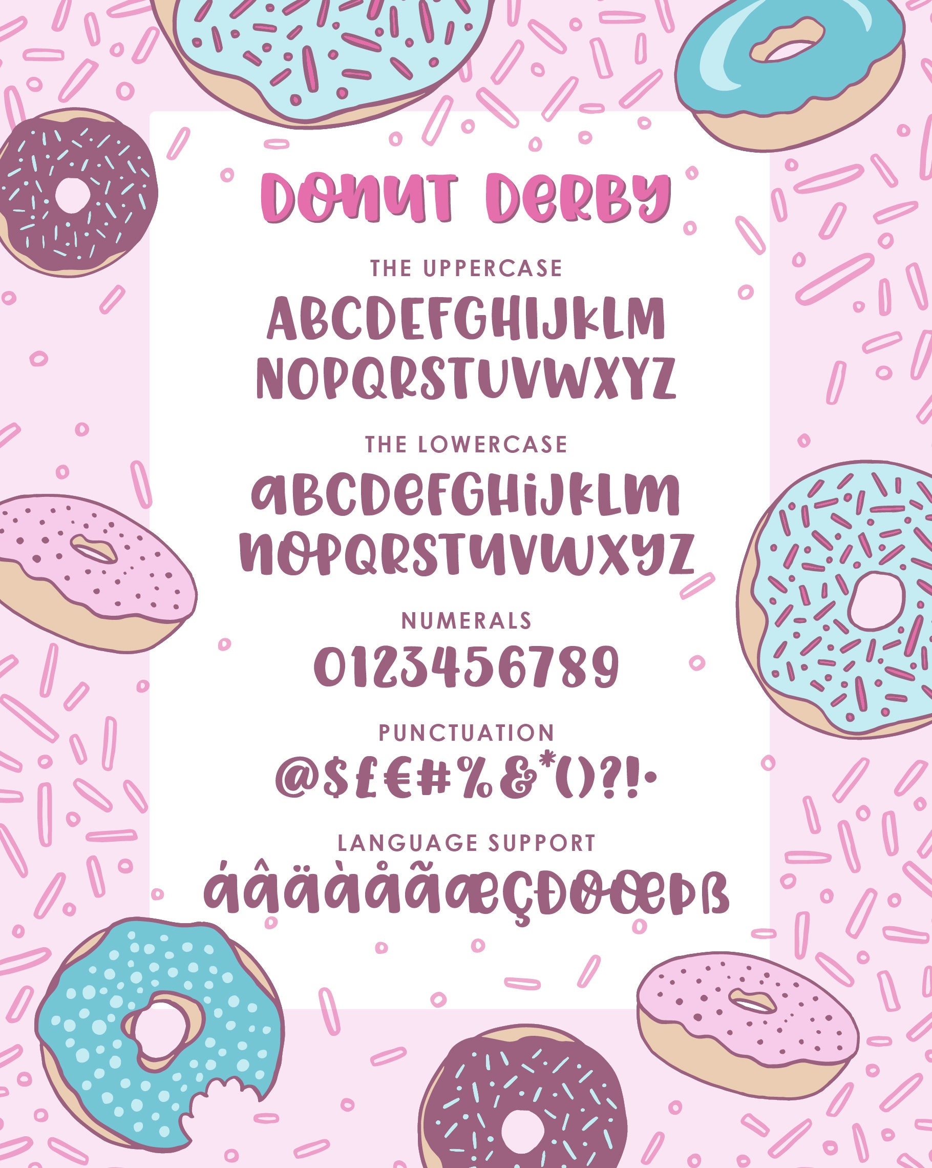 Font: Donut Derby, a Tasty Caps Font - Etsy