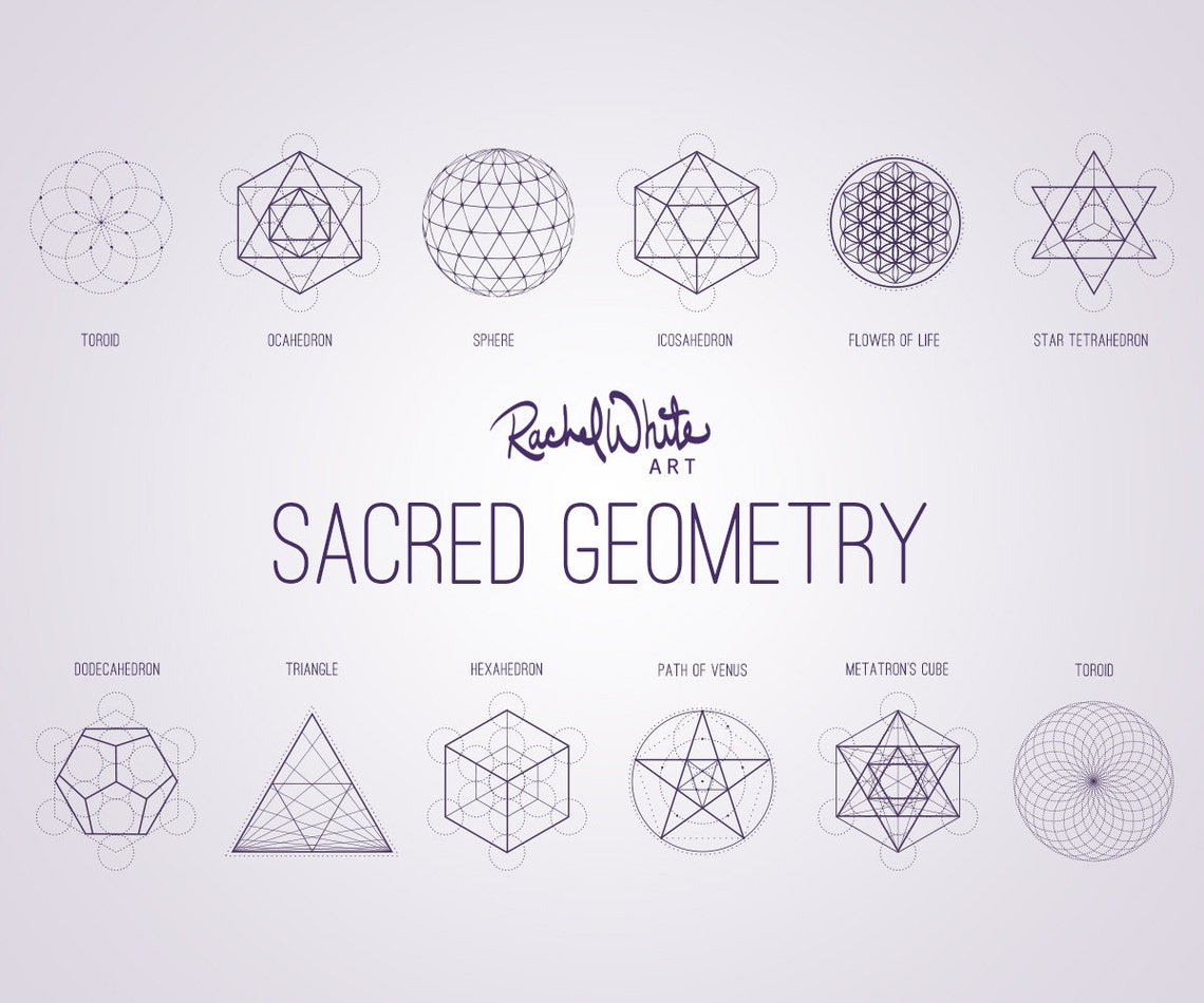 Sacred Geometry Vector Illustrations AI EPS and PNG 24 Images in Black ...