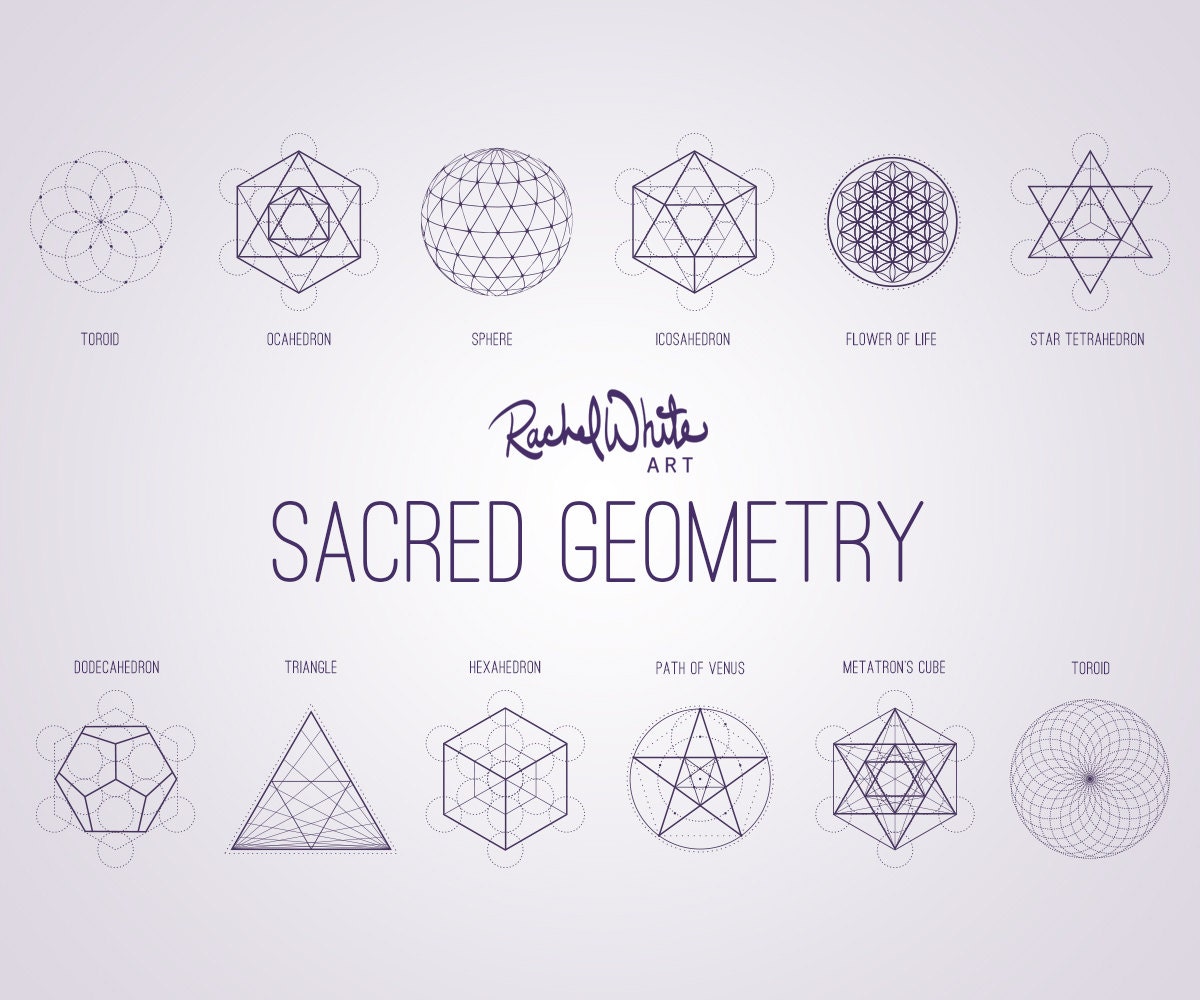 Sacred Geometry Vector Illustrations AI EPS and PNG 24 Images in Black ...