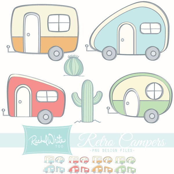 Retro Camper Art - Etsy