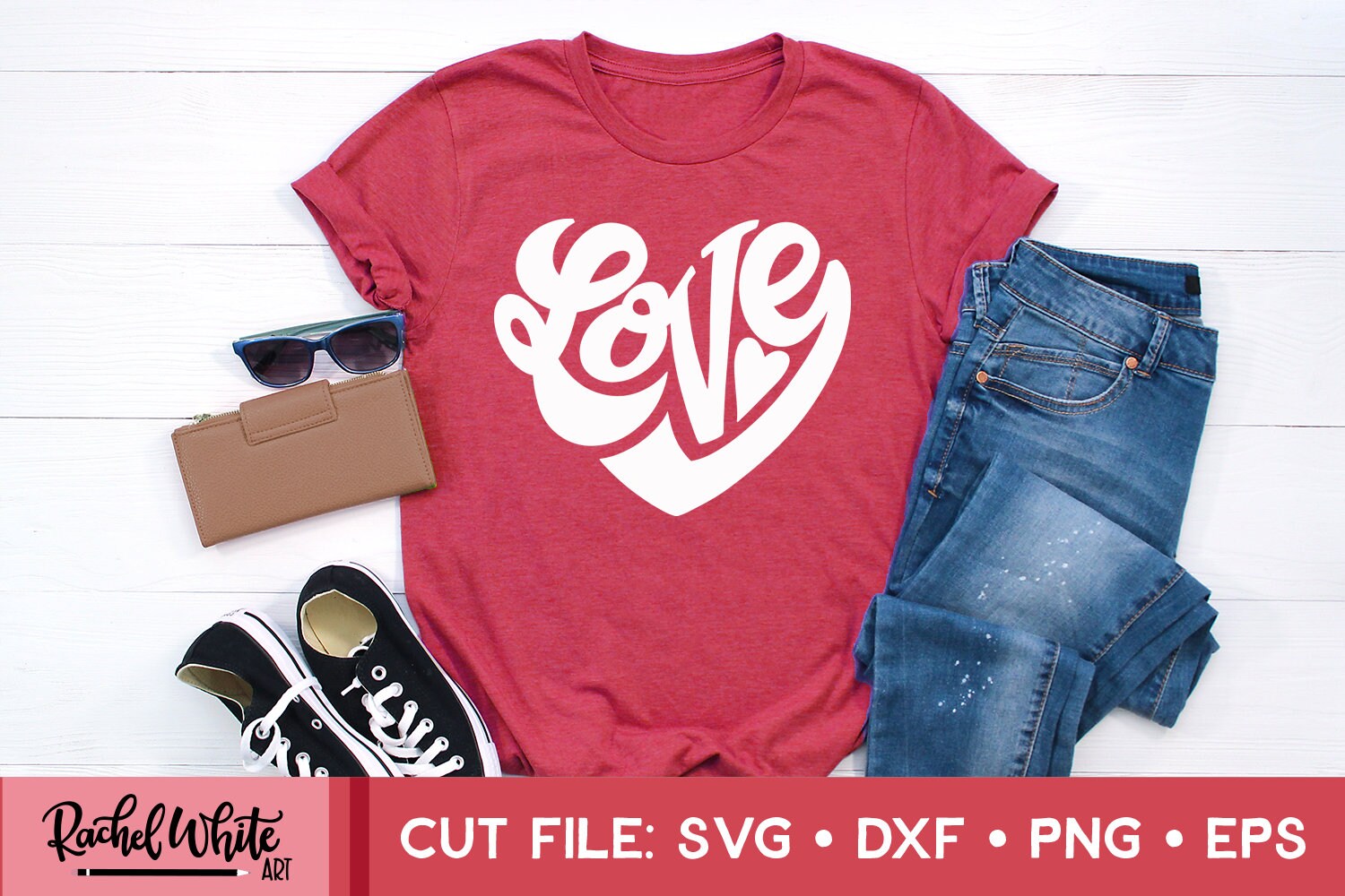 Love Heart SVG, Hand Lettered Cut File, Cricut, Silhouette, Cut Machine ...
