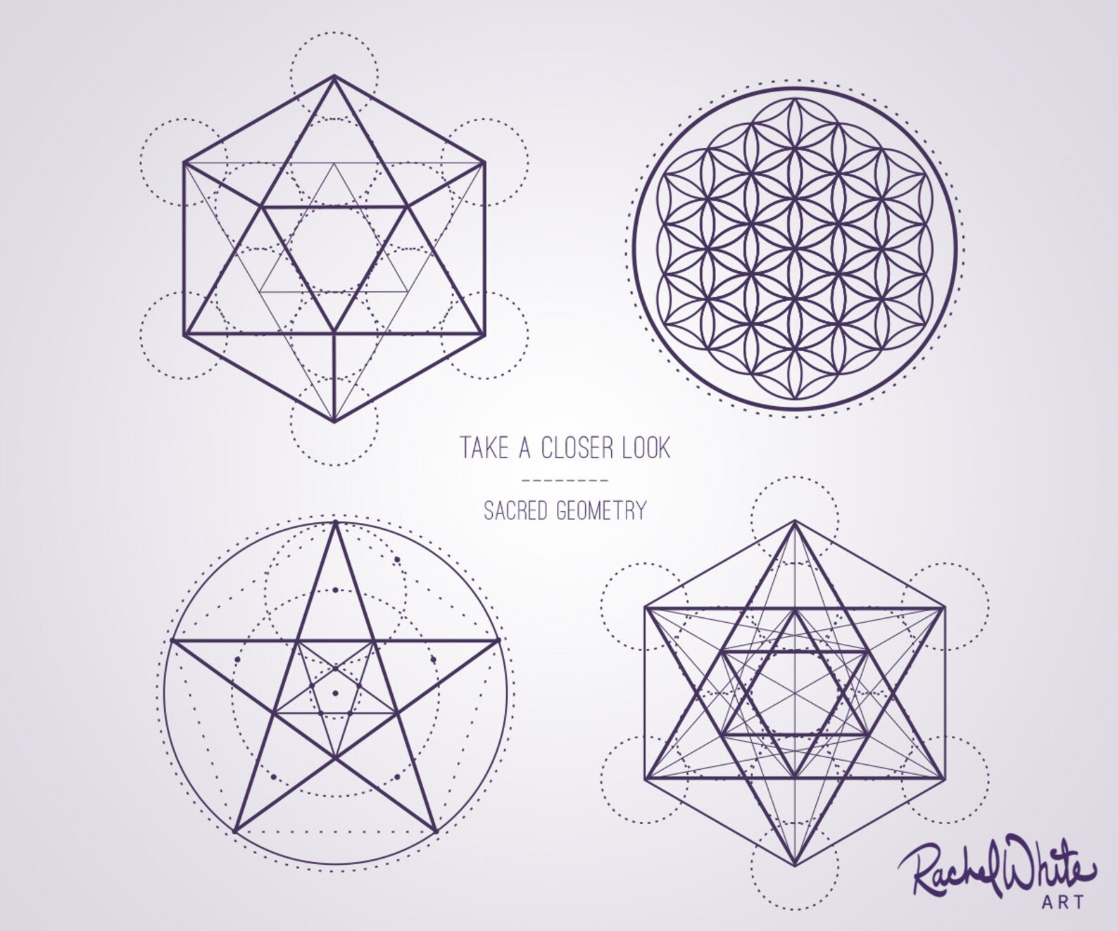 Sacred Geometry Vector Illustrations AI EPS and PNG 24 Images in Black ...