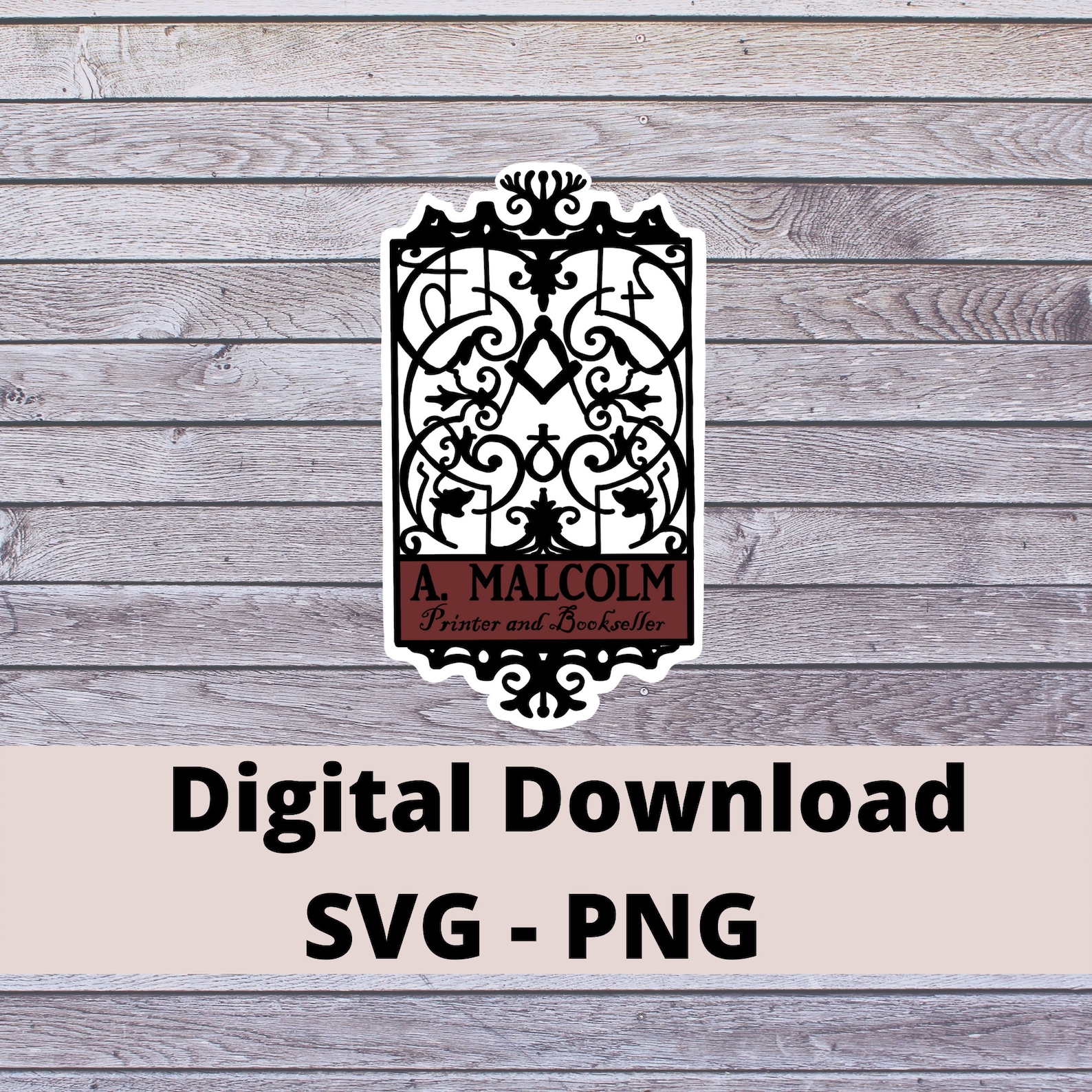 A. Malcolm Printer Sign SVG, PNG, Silhouette Studio File - Outlander ...
