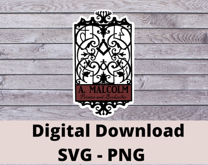 A. Malcolm Printer Sign SVG PNG Silhouette Studio File - Etsy