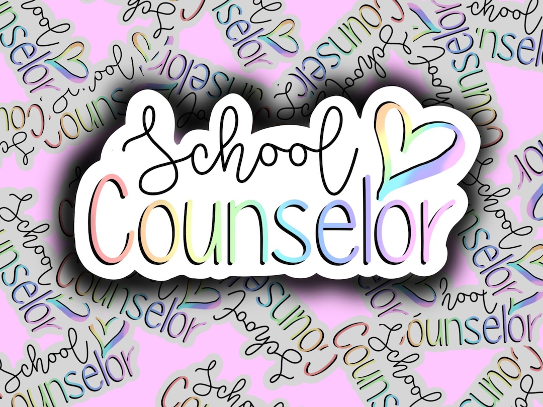 Free Shipping! Rainbow School Counselor Heart Laptop Sticker Decal ...