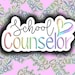 Free Shipping Rainbow School Counselor Heart Laptop Sticker | Etsy