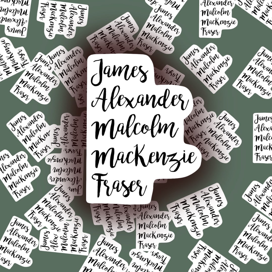 James Alexander Malcolm Mackenzie Fraser Outlander Sticker - Etsy