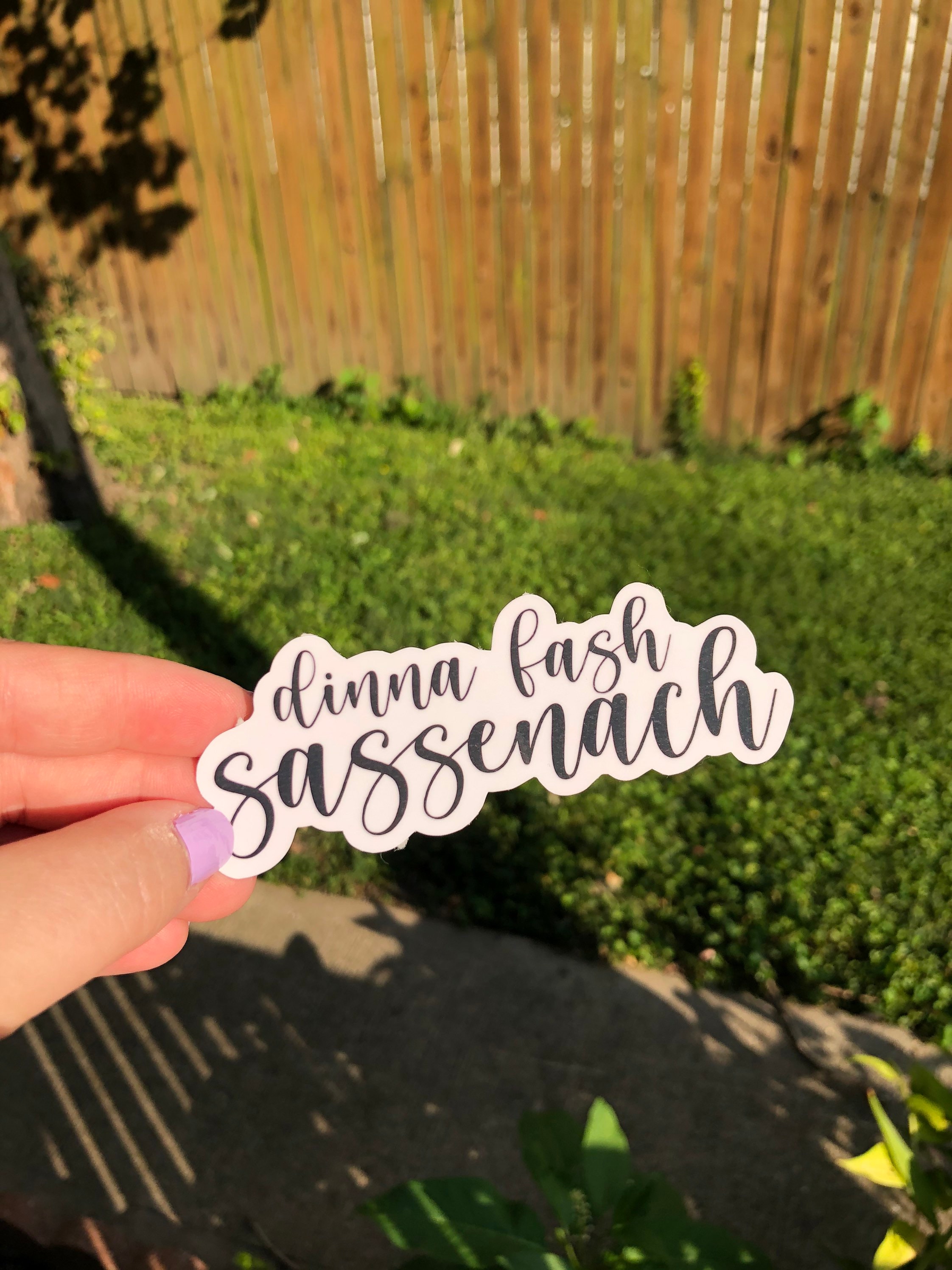 Dinna Fash Sassenach Outlander Sticker Decal Jamie Claire Fraser - Etsy