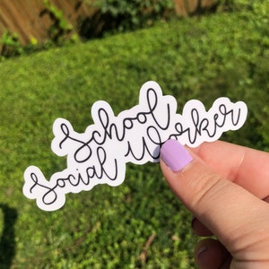 Free Shipping! School Social Worker Script Sticker Laptop Decal - Etsy