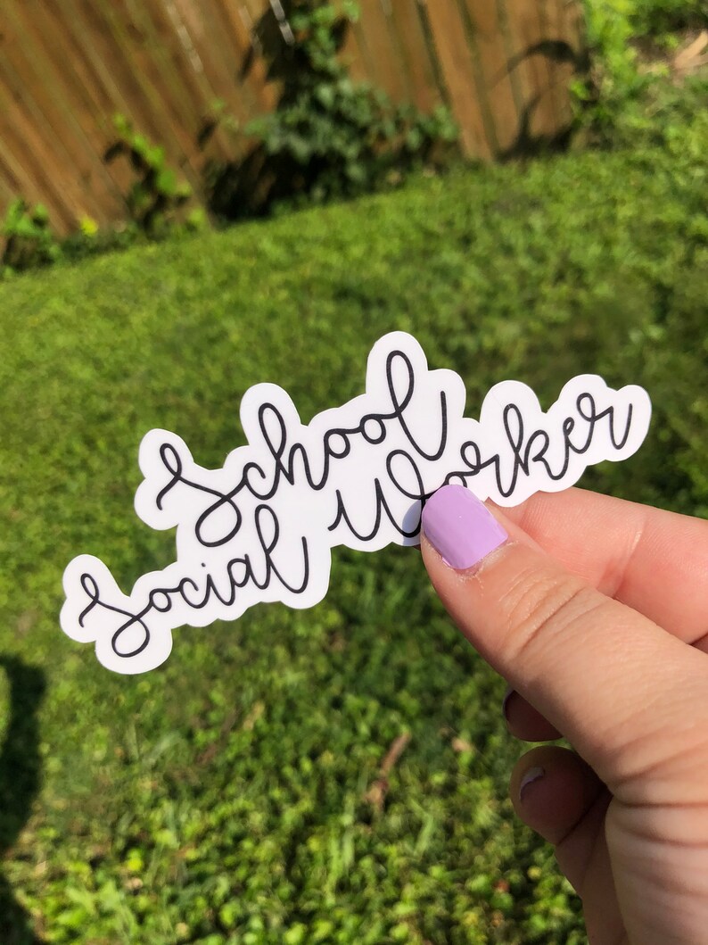 Free Shipping School Social Worker Script Sticker Laptop - Etsy