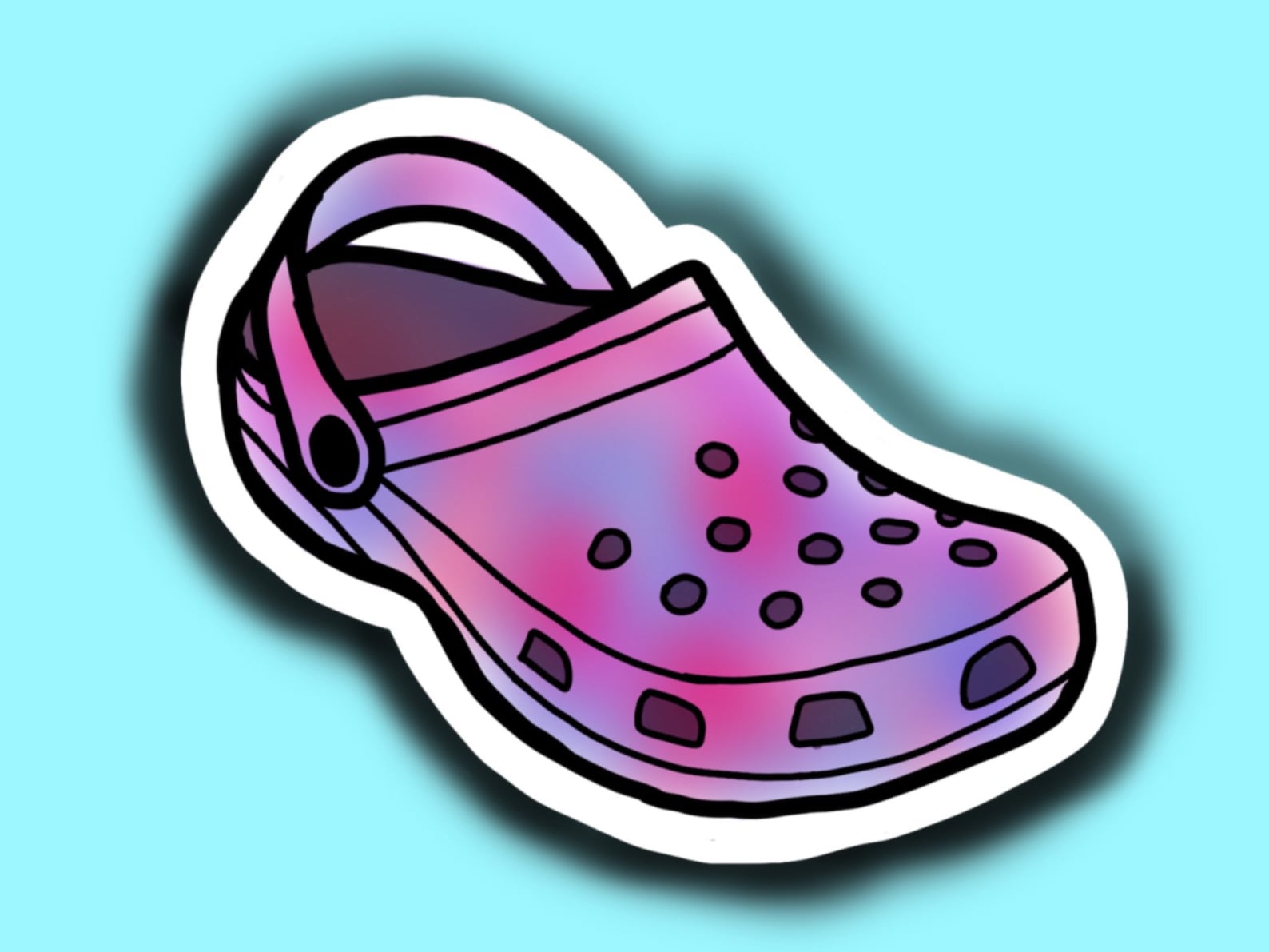 Pink Tye Dye Crocs Sticker Decal | Etsy