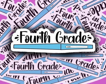 Fourth Grade Teacher Sticker Teacher Decal Teacher Gift - Etsy