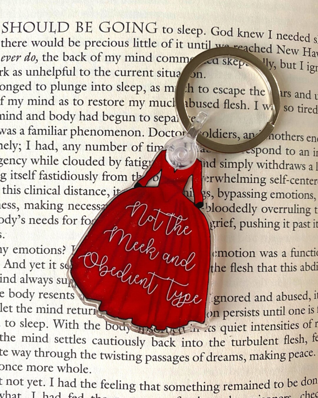 Outlander Claire Fraser Meek and Obedient Red Dress Acrylic Keychain - Etsy