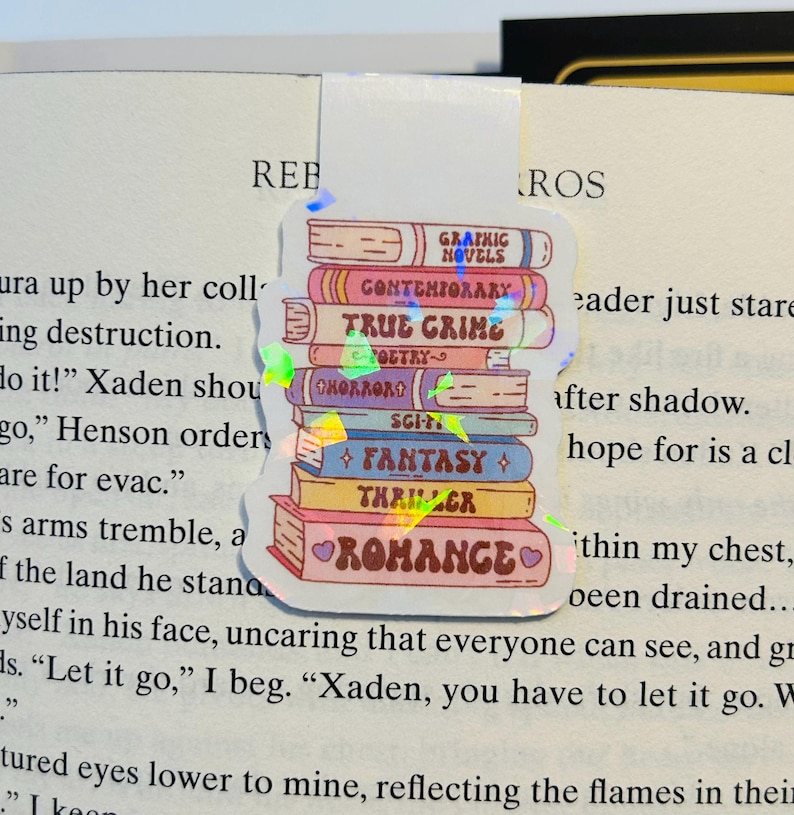 Book Tropes Stack – Holographic Magnetic Bookmark | Book Themes on ...