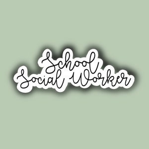 Free Shipping! School Social Worker Script Sticker Laptop Decal - Etsy