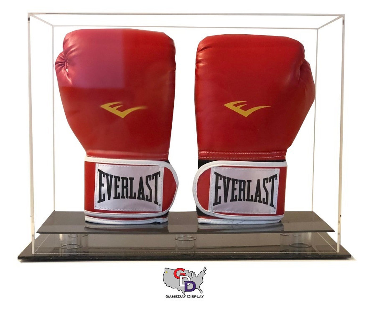 Acrylic Desk or Table Top Vertical Double Boxing Glove Display Case by ...