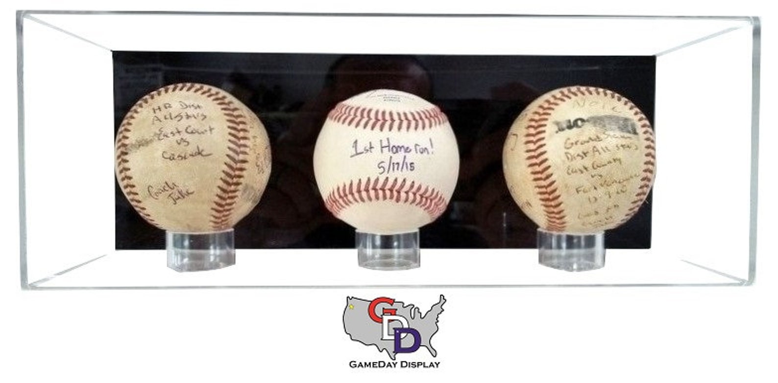 Acrylic Wall Mounting Baseball Display Case for 3 Baseballs - Etsy