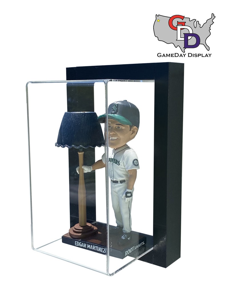 Framed Acrylic Wall Mount Bobblehead Display Case UV Protecting Secure ...