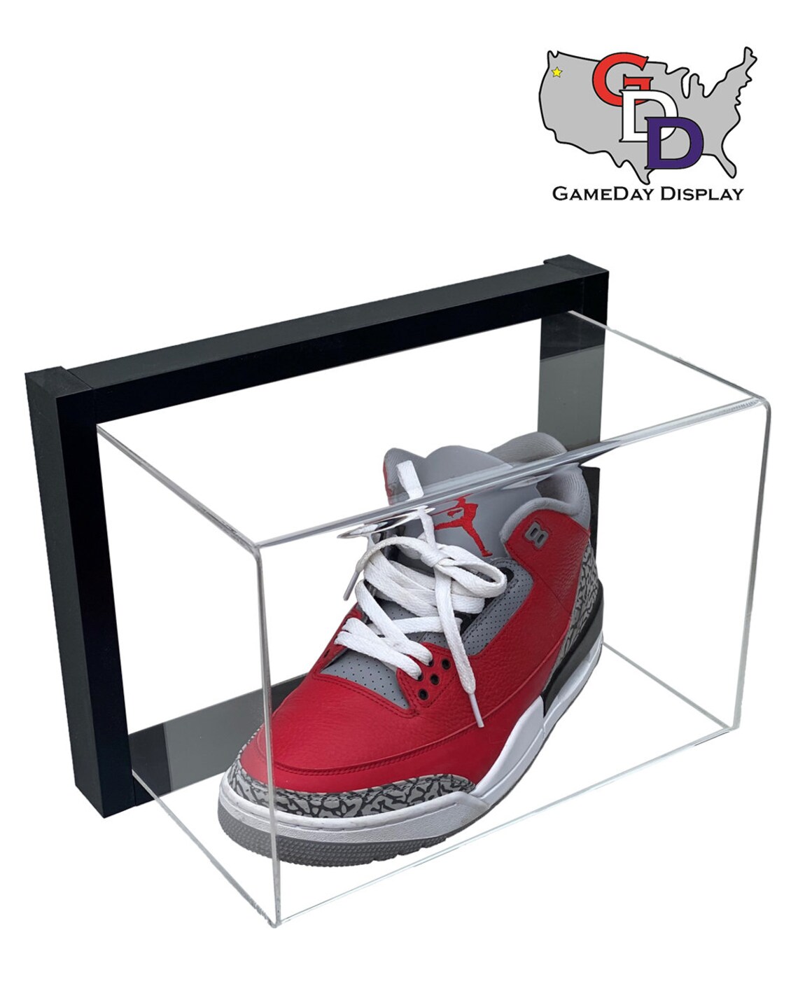 Framed Acrylic Wall Mount Shoe Display Size 11 and Under UV - Etsy