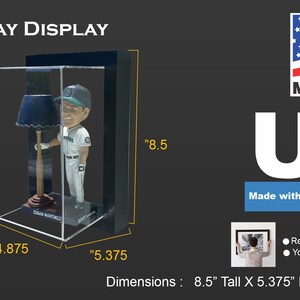 Framed Acrylic Wall Mount Bobblehead Display Case UV Protecting Secure ...