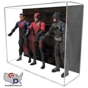 Acrylic Wall Mount Triple Action Figure Display Case Box 12" 1:6 Scale ...