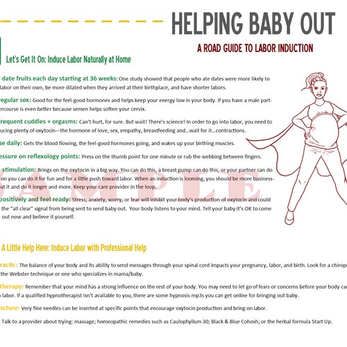 Stages of Labor Handout for Birth Class Doulas Midwives - Etsy