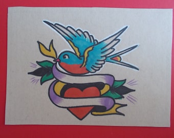 Bird rockabilly | Etsy